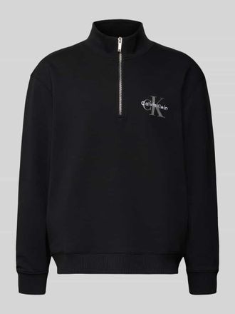 Calvin Klein Jeans Regular Fit Sweatshirt mit Logo-Stitching Modell Terry
