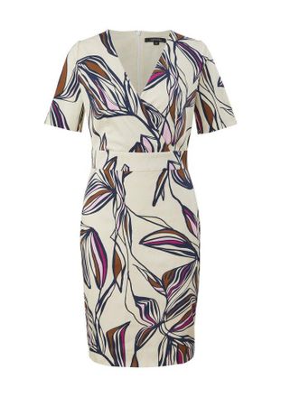 Comma Minikleid Kleid Etuikleid mit floralem Muster