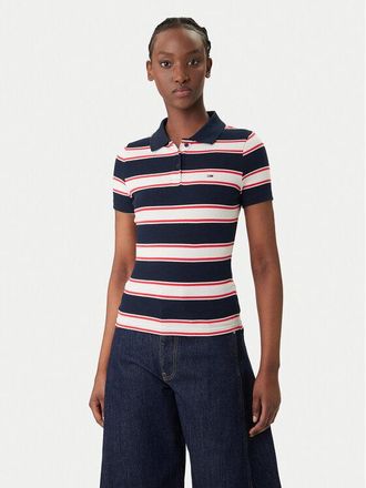 Tommy Jeans Poloshirt DW0DW22327 Dunkelblau Slim Fit