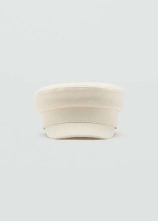 Mango Baker-Boy-M&uuml;tze ecru - Damen - S - MANGO