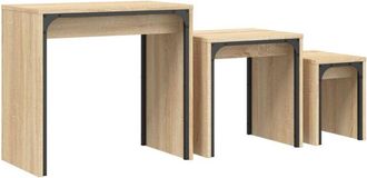 Les Tendances Tables basses gigognes 3 pcs chêne sonoma bois dingénierie
