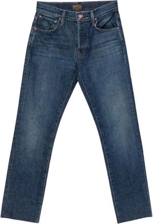 Mother The Mid Rise Hiker Hover Fray - - Jeans - Damen - Blau - W28