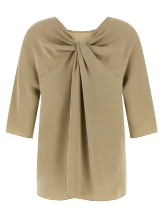 Max Mara Womens Beige Silk Blouse
