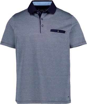 Ragman Herren Polo-Shirt blau Baumwoll-Jersey