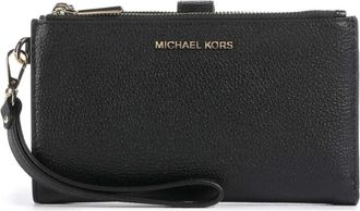 Michael Kors Femme, Accessoires, Noir, Taille: ONE Size Adele Double Zip Wristlet
