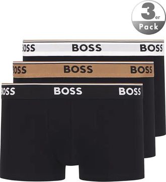 HUGO BOSS Herren Trunks schwarz Baumwolle unifarben