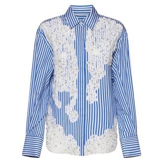 Silvian Heach Camicia con inserzioni decorative a contrasto - - Blouses & Shirts - Damen - Blau - XS