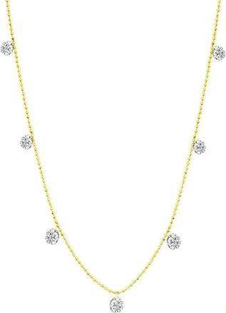 Graziela 18k yellow gold Small Floating diamond necklace - Or
