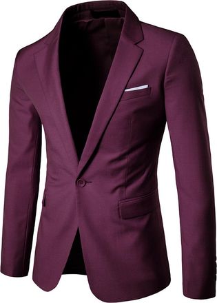 AlltheMen Dunkelblauer Freizeitblazer Slim Fit Businessblazer