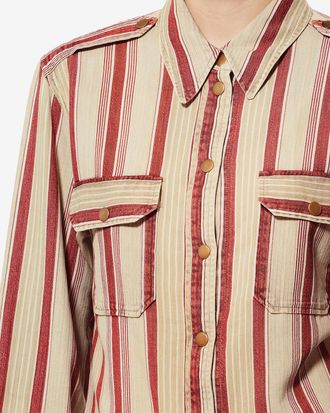 Isabel Marant Chemise Gelva - Femme - Beige-red - Taille 34 - Marant &Eacute;toile