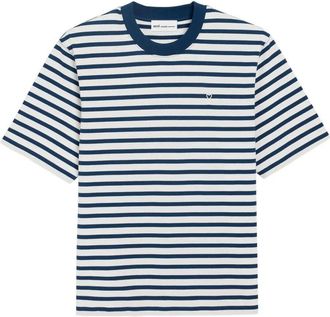 Ami Short Sleeves Boxy Fit Mariniere Teeshirt With