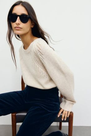 Gerard Darel Pull en laine ajour&eacute;e - RISA - Naturel