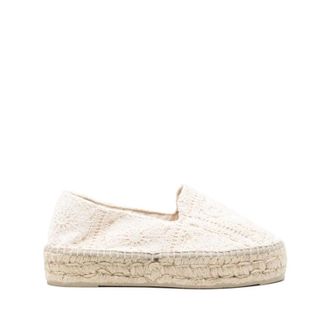 Maneb&igrave; Femme, Chaussures, Blanc, Taille: 37 EU Yucat&aacute;n Crochet Espadrilles