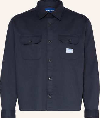 HUGO BOSS Hugo Overshirt Ekynone blau