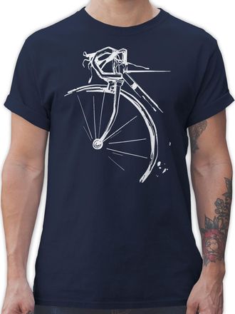 Shirtracer T-Shirt Herren - Bekleidung Radsport - Fahrrad Geschenk Rennrad I Radfahren Geschenk - L - Navy Blau - fahrradliebhaber Radsport-Bekleidung Bike Rad T