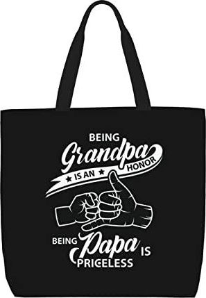 Generic Sac De Courses Bonne F&ecirc;te Des P&egrave;res Sac De Shopping Personnaliser Pliable Sacs En Toile Pour Femmes, Pour Filles, &Eacute;cole, Shopping, Voyage