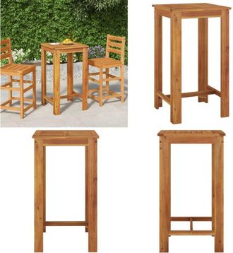 vidaXL Garten-Bartisch 60x60x105 cm Massivholz Akazie - Gartentisch - Holzgartenmöbel - Akazienholzmöbel - Outdoor Tisch - Esstisch - Home & Living