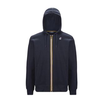 K-Way Blauer Kapuzen-Sweatshirt mit durchgehendem Rei&szlig;verschluss - - Sweatshirts & Hoodies - Herren - Blau - M