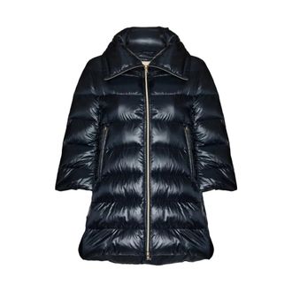 Herno Dunkelblaue Gepolsterte Hochgeschlossene Jacke - - Jackets - Damen - Blau - XL
