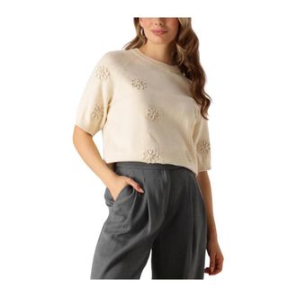 Object Objlaney Rubin SS Pullover - - Knitwear - Damen - Beige - XS