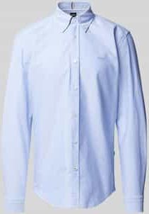 HUGO BOSS Regular Fit Business-Hemd mit Button-Down-Kragen Modell Roan