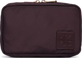 Calvin Klein Kosmetiktasche Calvin Klein Nylon Mix Cosmetic Pouch LV04F1310G Dunkelrot