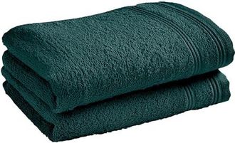 Univers D&eacute;cor UNIVERSDECOR - Lot De 2 Serviettes invit&eacute; &eacute;ponge Spa 30 x 50 cm / 400 GR/m&sup2; (Emeraude)