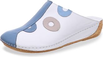 Gemini Damen Pantolette Leder Clog Sabot 336062-02, Gr&ouml;&szlig;e:41 EU, Farbe:Wei&szlig;