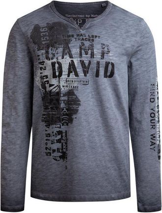 Camp David Rundhalsshirt aus Baumwolle