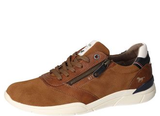 Mustang Jeans Herren Cooler Sneaker leichte rutschfeste Sohle Rei&szlig;verschluss 4138-311, Gr&ouml;&szlig;e:41 EU, Farbe:Braun