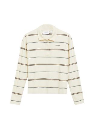 Comma Langarmshirt T-Shirt Poloshirt mit Streifen