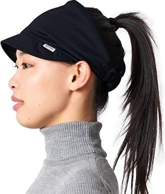 Charm by Casualbox Casquette Femme Ete avec Visiere-Homme Bandana Foulard Chapeau De Soleil Bandeau UV-Protection Noir