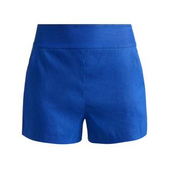 Alice & Olivia Donald Linen Short - Femme - Shorts - Bleu - Taille: 34 FR