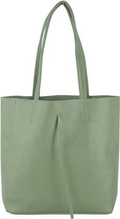 modamoda.de T253 - Ital. Sac à main avec poche intérieure en cuir, Gris vert, m