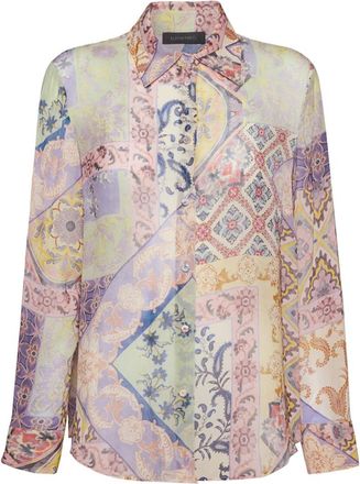 Elena Miro Femme, Blouses et Chemises, Multicolore, Taille: 40 FR Camicia Stampata