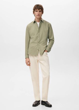 Mango Chemise 100 % coton Oxford kaki - Homme - XXL - MANGO MAN