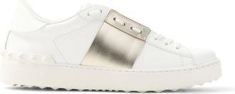 Valentino Garavani Femme, Chaussures, Blanc, Taille: 36 EU Open Baskets avec Bande M&eacute;tallique
