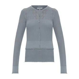 Chlo&eacute; Woll-Strickjacke mit Top - - Knitwear - Damen - Blau - XS