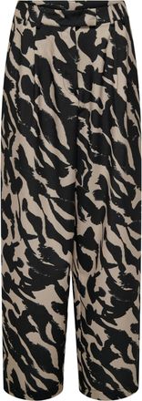 Only Damen Onlnova Life Elite Lesli Pant Hose, Black/AOP:601 Faux Zebra, Medium