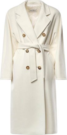 Max Mara Knielanger Mantel - Wei&szlig;