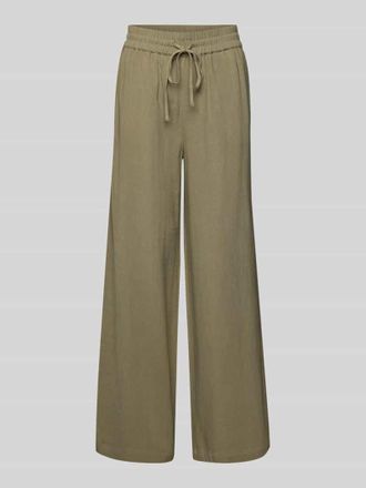 Selected High Waist Hose aus Viskose-Leinen-Mix Modell VIVA-GULIA