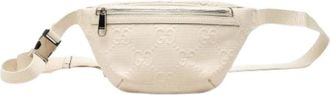 Gucci Sac banane vintage en cuir gaufr&eacute; Pre-owned - Femme - Pre-owned - Beige - Taille: ONE Size