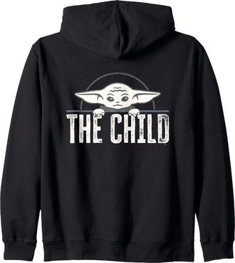 Star Wars The Mandalorian The Child Grogu Weathered Logo Kapuzenjacke