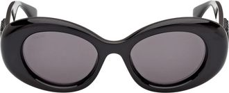 Max Mara Lunettes de soleil ovales - Femme - Accessoires - Noir - Taille: 50 MM