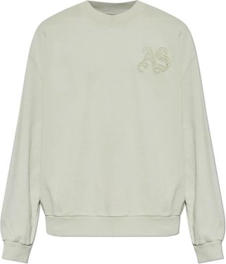AllSaints Homme, Sweatshirts et sweats &agrave; capuche, Vert, Taille: L Insignia Crew Neck Cotton SweaT-shirt