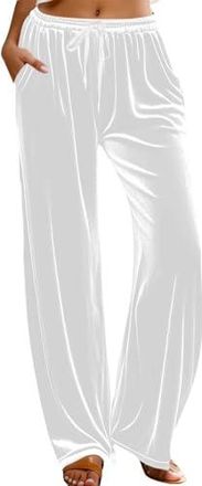 Generic Pantalon en Velours Femme Pantalons De Sport Taille Elastique Pants Automne Hiver D&eacute;contract&eacute; Sweatpants Couleur Unie Fitness Pantalon avec Poches n33