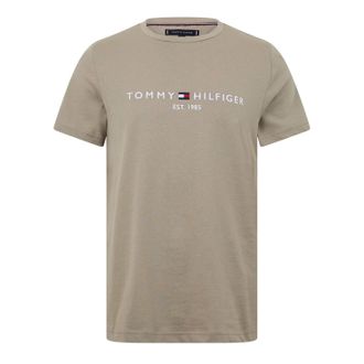 Tommy Hilfiger T-Shirt f&uuml;r Damen, Rundhalsausschnitt (Steinfarben)