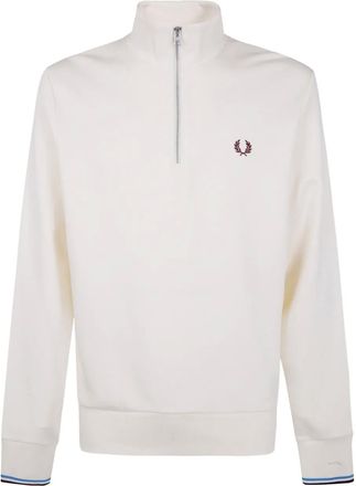 Fred Perry sweat à col zippé - Blanc