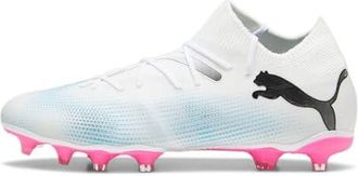 Puma Men Future 7 Match Fg/Ag Chaussures de football, Puma White Puma Black Poison Pink, 44.5 EU