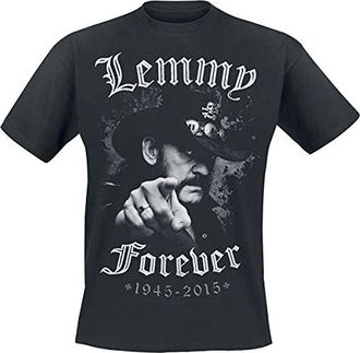 Motörhead Lemmy - Forever Homme T-Shirt Manches Courtes Noir 3XL 100% Coton Regular/Coupe Standard